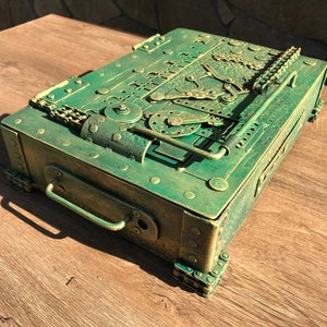 Steampunk Metal Box, Military Box, Metal Organizer, Industrial Box ...