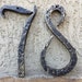Numbers Steel Numbers Numbers Wall Hanging Script House - Etsy