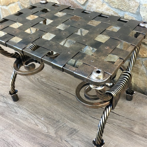 Hand Forged Chair Wrought Iron Chair Iron Stool Garden | Etsy