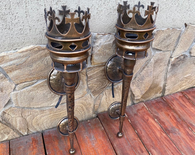 Medieval Torch Wall Sconce Light Fixture Sconce Torch | Etsy