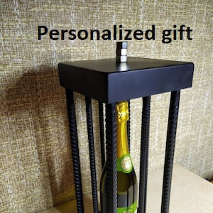 Bottle Holder, Loft Wine Rack, Steampunk Wine Rack, Loft Furniture ...
