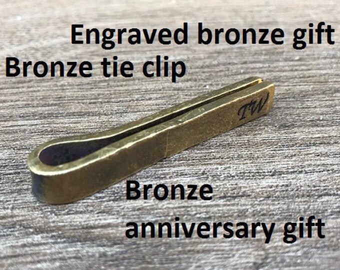 Bronze Tie Clip, Tie Clip, Tie Bar, Tie Tack, Bronze Gift for Men ...