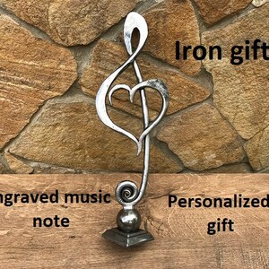 Treble Clef, Iron Music Note, 6th Anniversary, Iron Anniversary, Iron ...