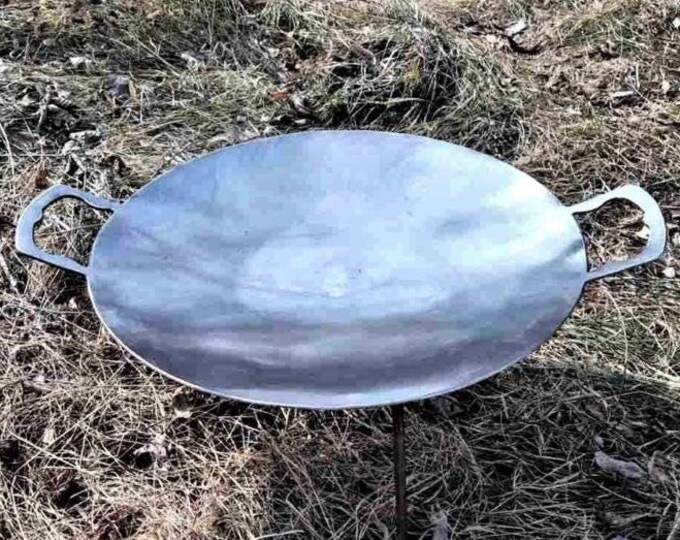 Stainless Steel Pan, Frying Pan, BBQ, Medieval, Barbeque Gift, Picnic ...