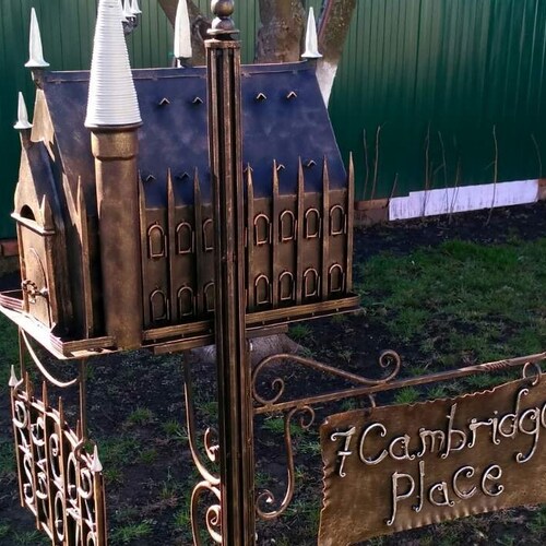 Mailbox Castle Mailbox Post Box Garden Decor Yard Decor | Etsy