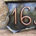 Hand forged house plate vintage numbers house number plaque | Etsy