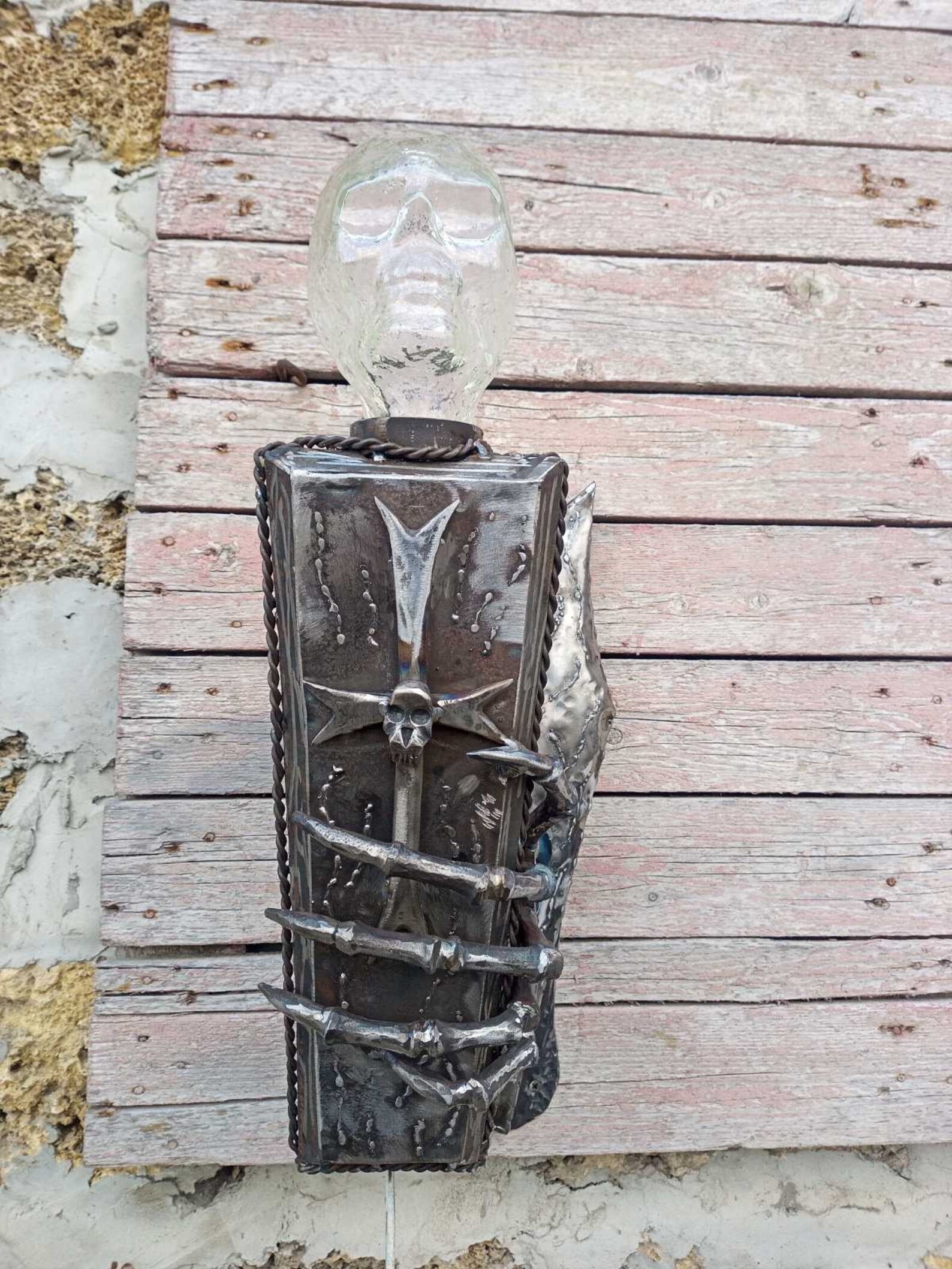 Skull Sconce Horror Light Wall Sconce Scary Coffin - Etsy