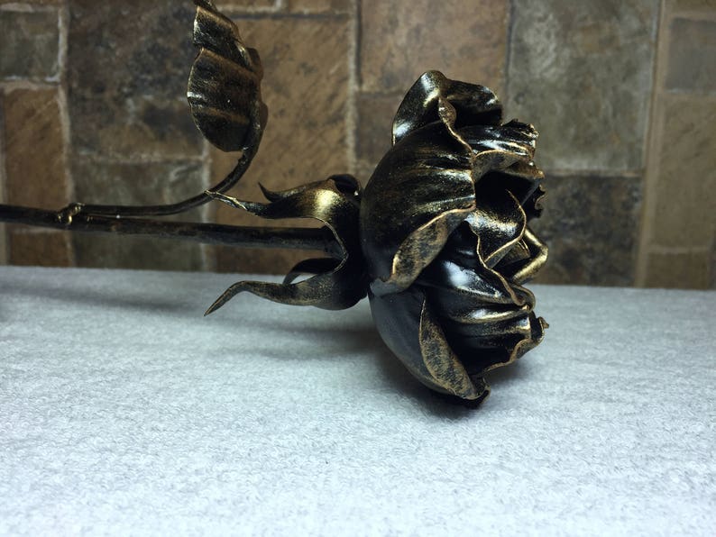 Iron Rose Hand Forged Rose Metal Rose Wrought Iron Rose | Etsy