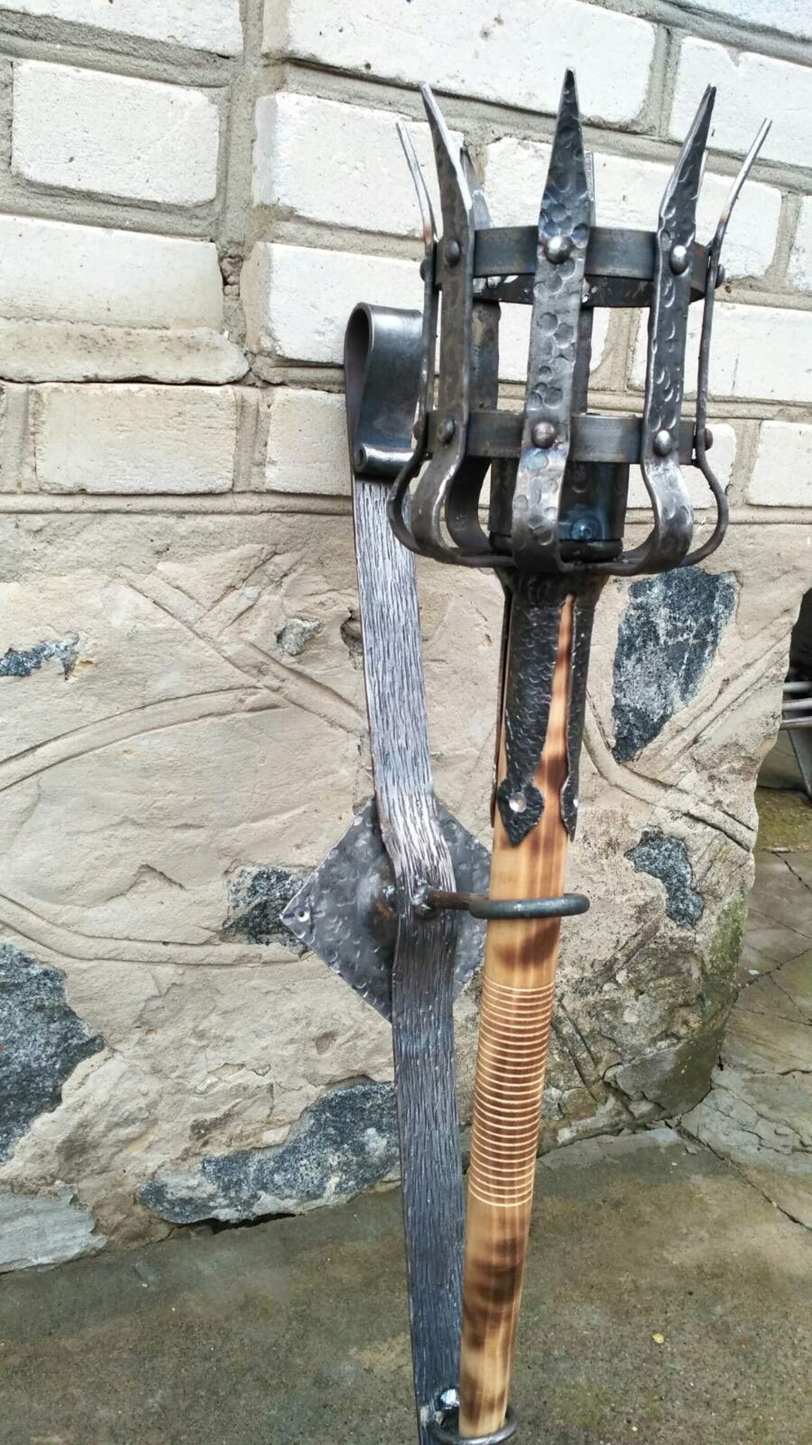 Fire torch wall torch medieval torch wedding decor wall | Etsy