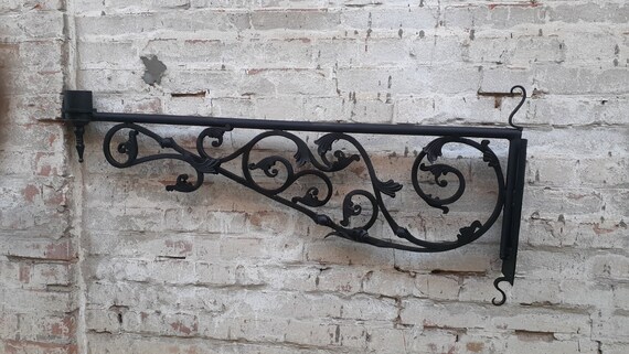 Lamp Bracket Bracket Scroll Sign Bracket Hand Forged - Etsy