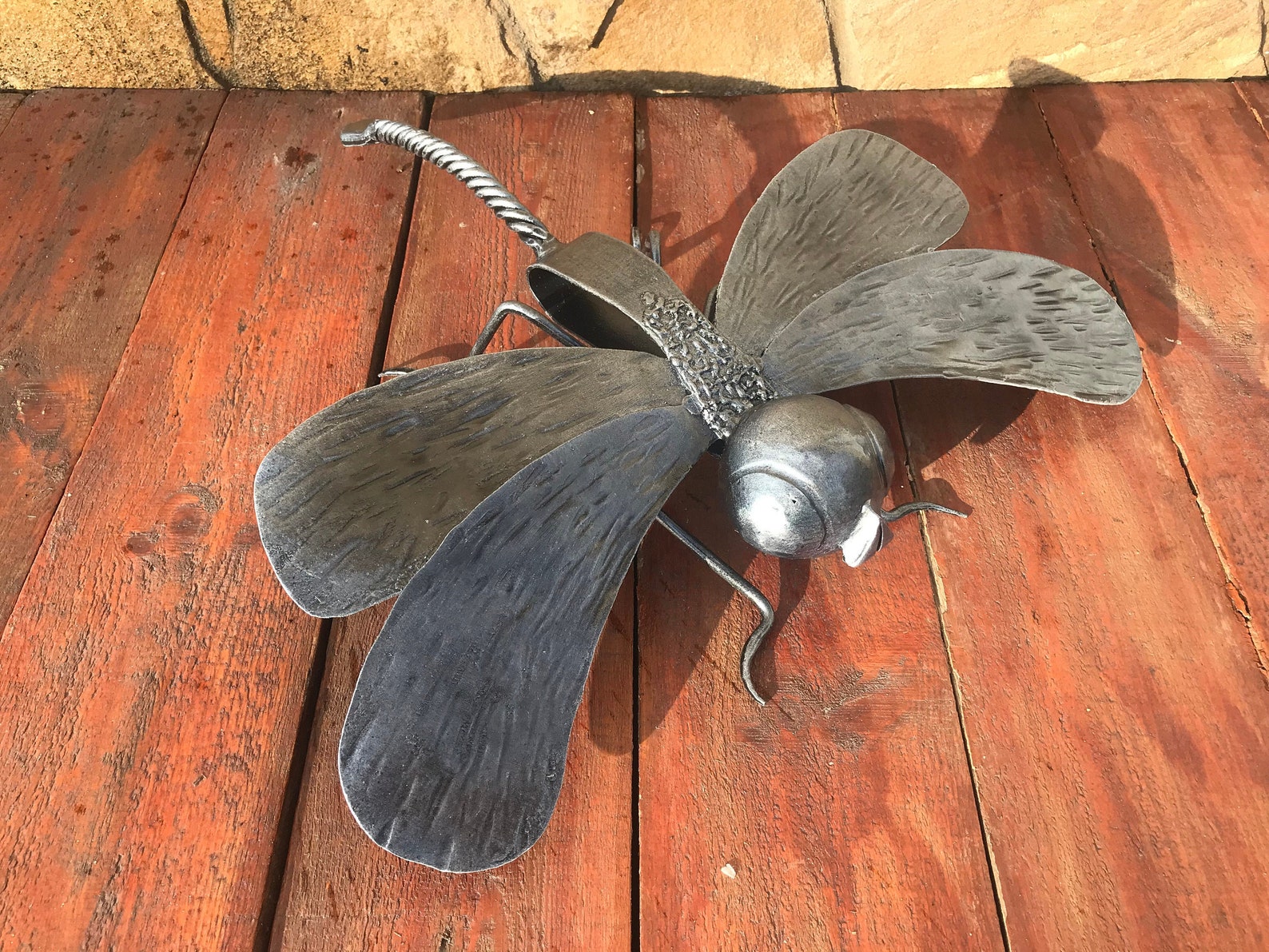 Hand Forged Dragonfly Dragonfly Iron Gift Iron Anniversary - Etsy