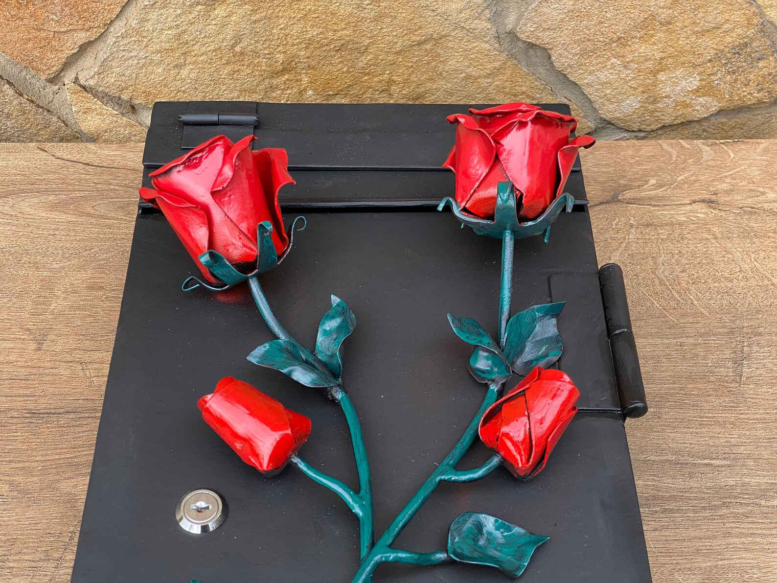 Locking mailbox wall mailbox mailbox mail box mailbox with | Etsy