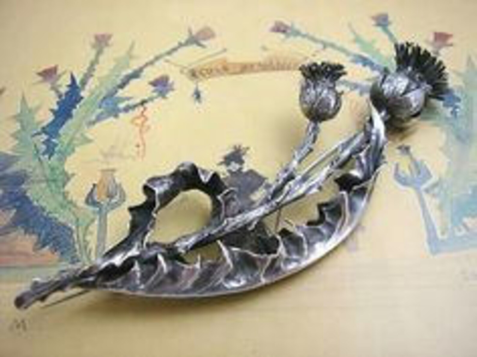 Hand Forged Thistle Iron Thistle Scottish Thistle 6th - Etsy