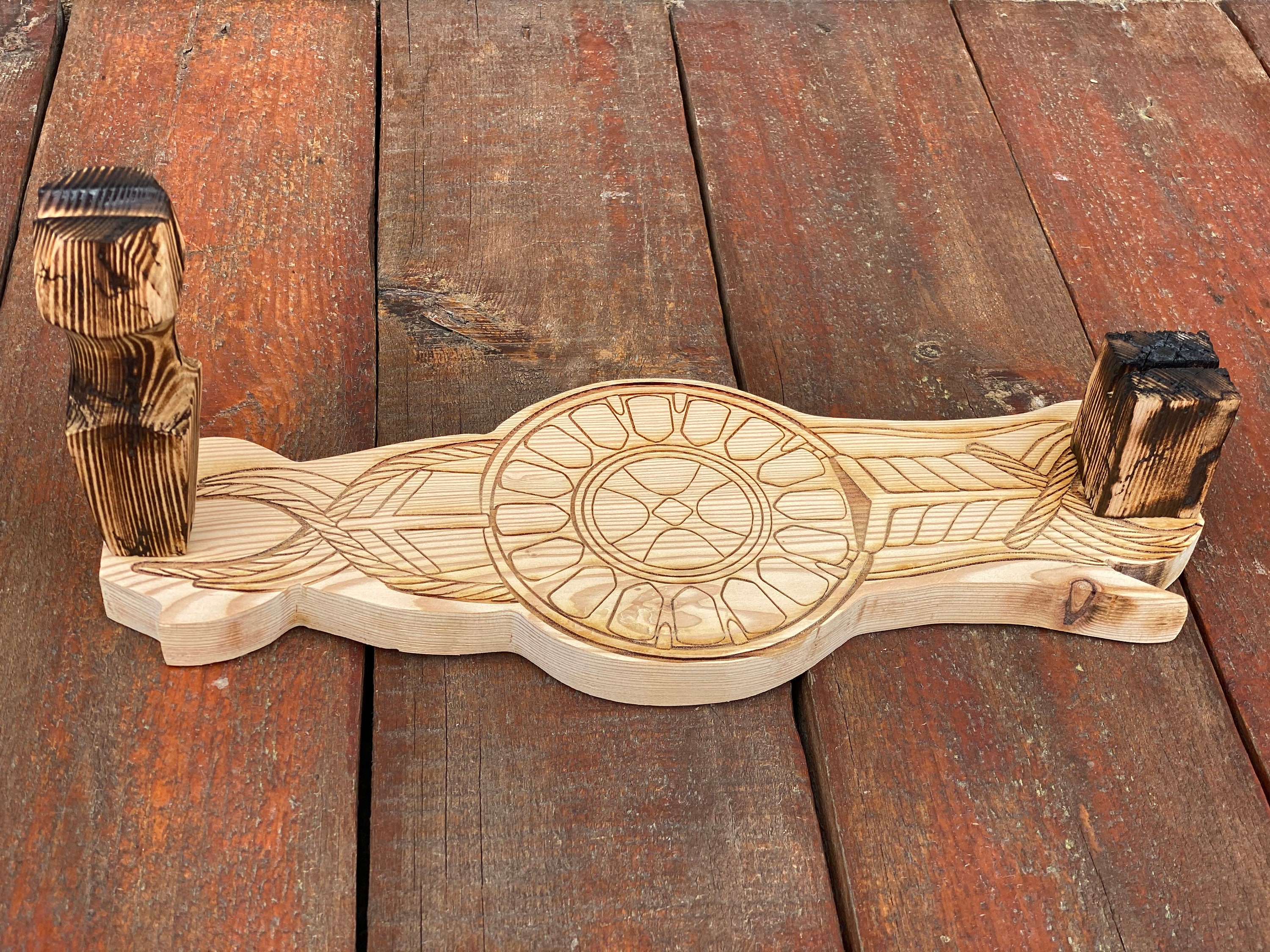 Axe Holder Shield Axe Display Anniversary Wooden Gift | Etsy