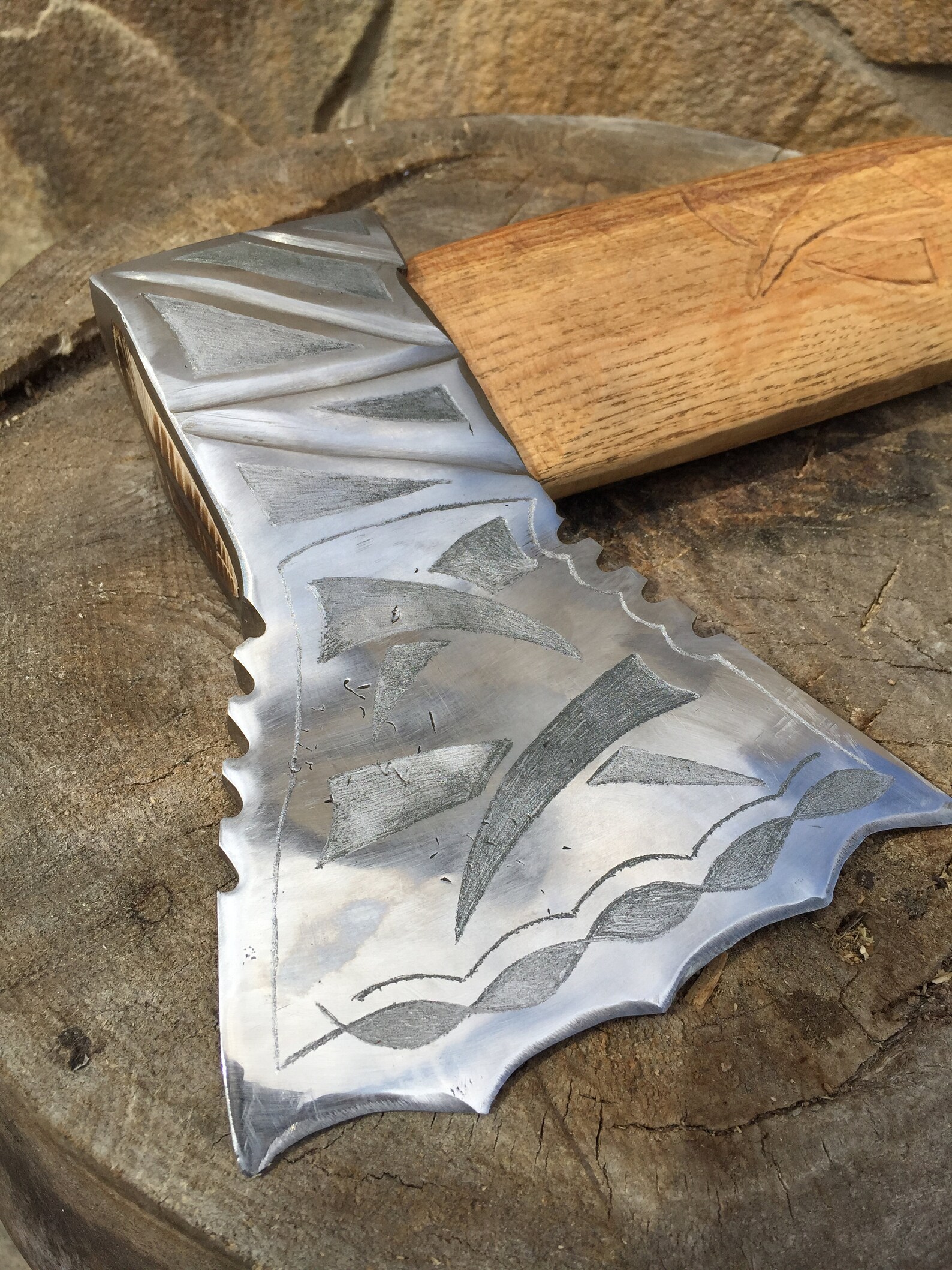 Viking Axe Carving Axe Etching the Best Gift Hand Crafted | Etsy