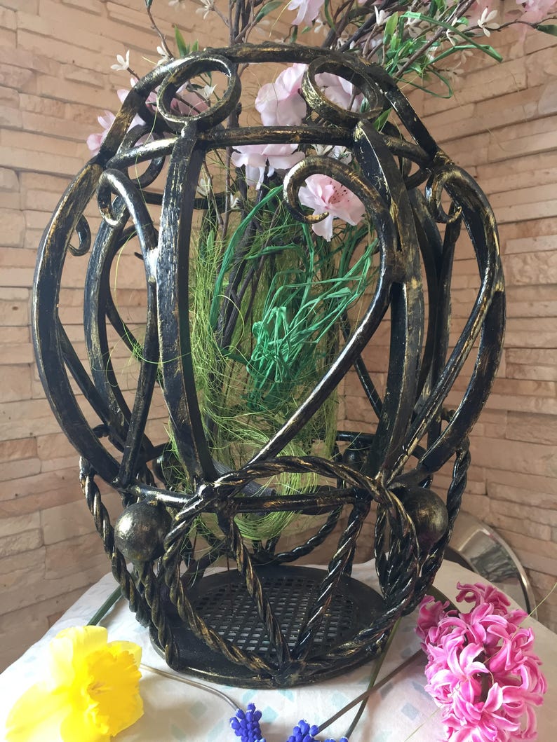 Hand Forged Vase Metal Vase Vase for Flowers Metal Flower | Etsy