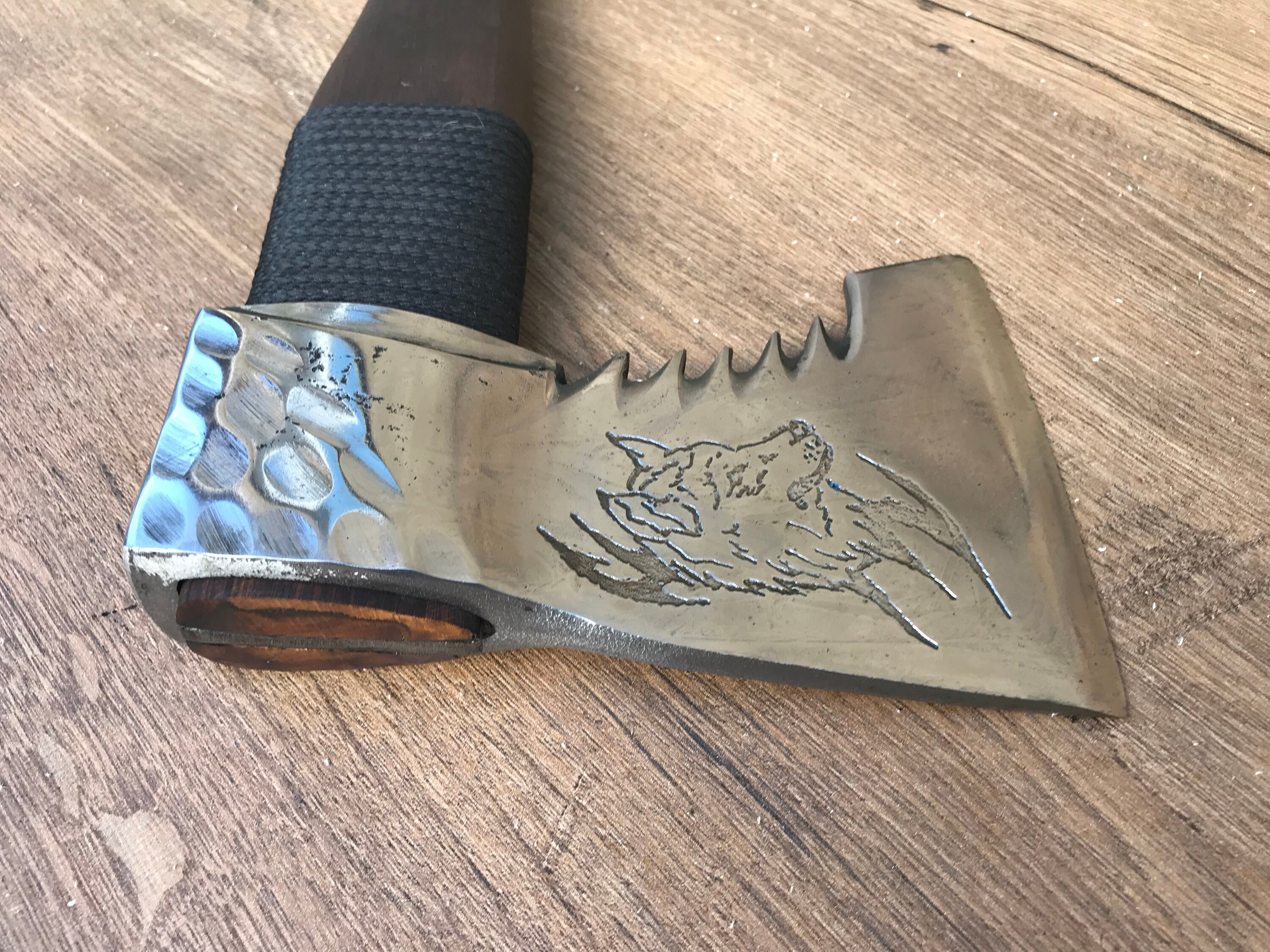 Personalized Axe Leather Sheath Viking Axe Wolf Mens | Etsy