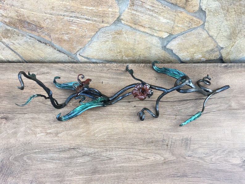 Metal Flower Iron Flower Hand Forged Flower Flower Decor - Etsy