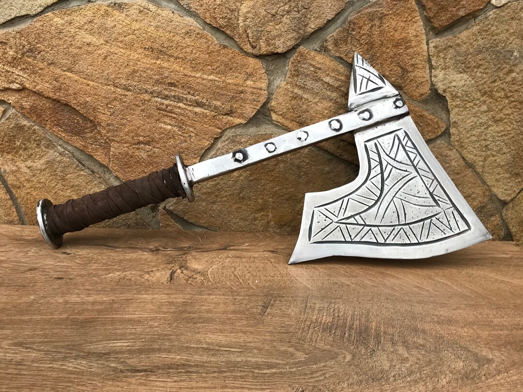 Viking Axe, Knife, Mens Gifts, Viking , Runic Axe, Runes Decor, Runes ...