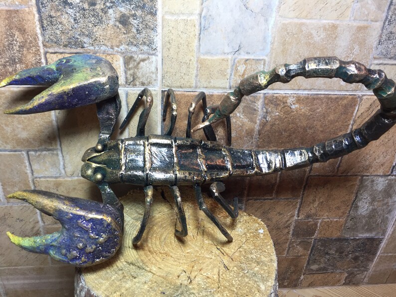 Hand Forged Scorpion Metal Scorpion Metal Art Metal Art - Etsy