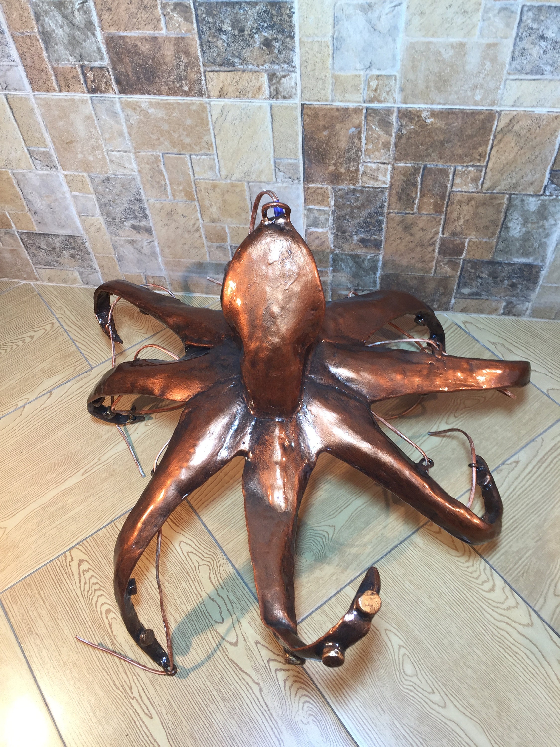 Octopus chandelier octopus art chandelier light ceiling | Etsy