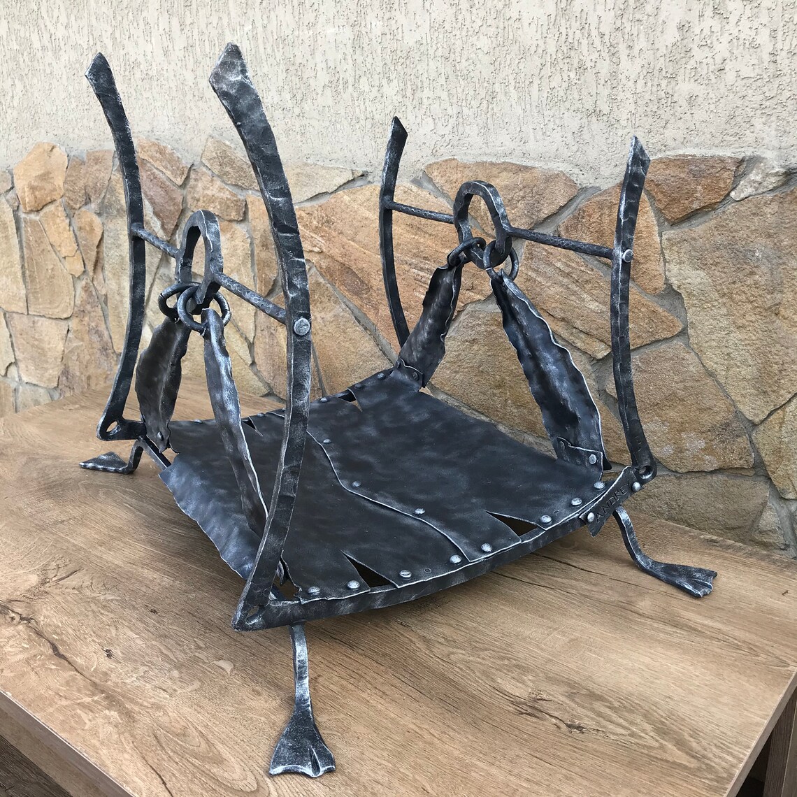 Fireplace Decor Log Rack Medieval Tools Log Holder Ancient | Etsy