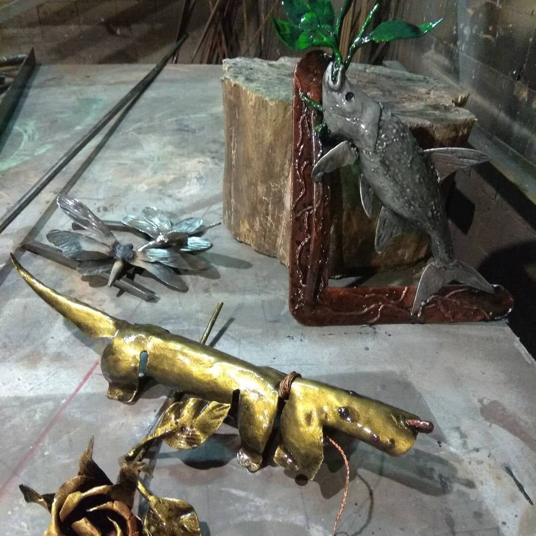 Metal Dog, Hand Forged Dog, Metal Dog Sculpture, Metal Dog Art, Metal ...