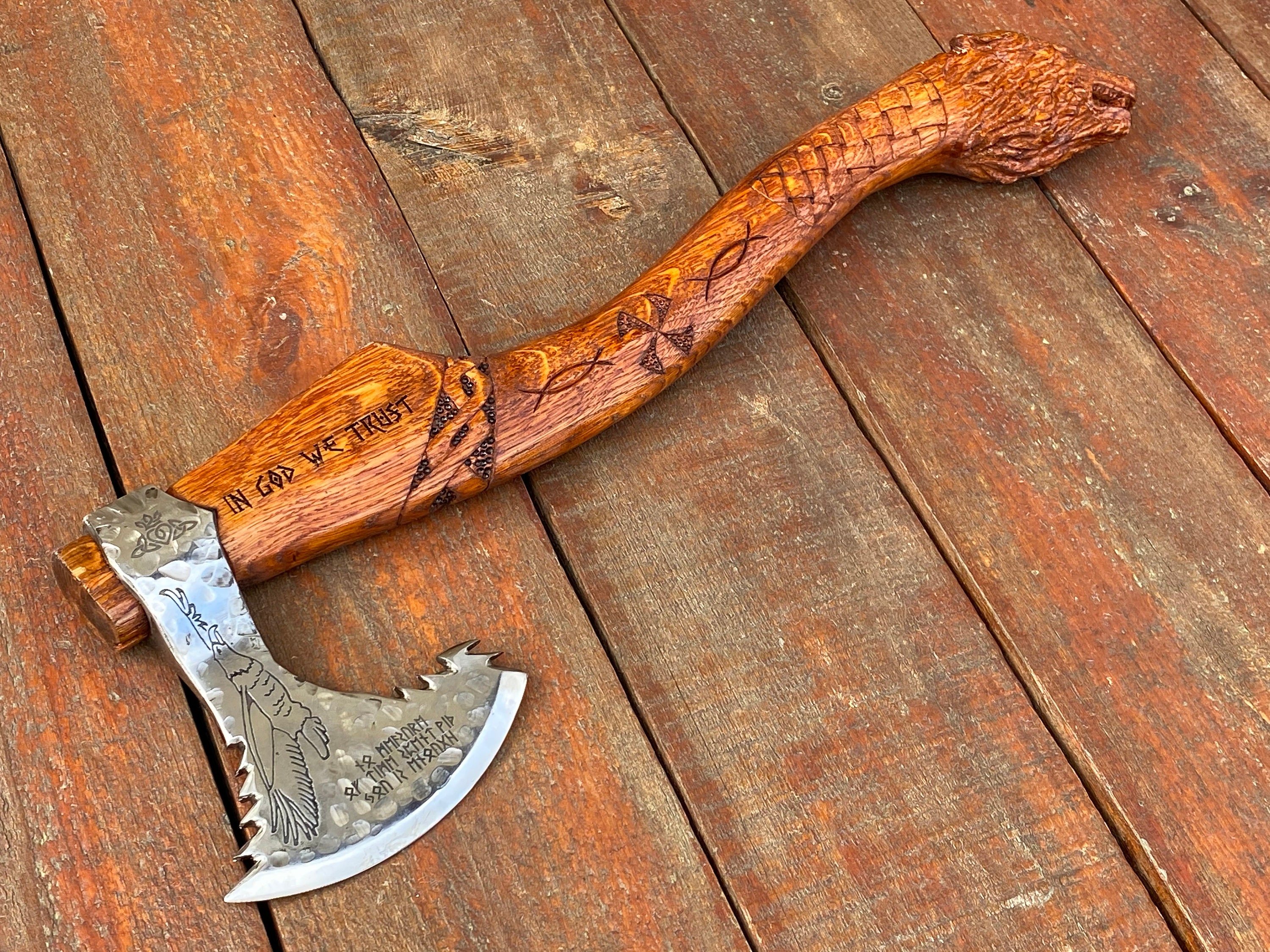 Runic Axe Viking Axe Axe Hatchet Birthday Anniversary | Etsy