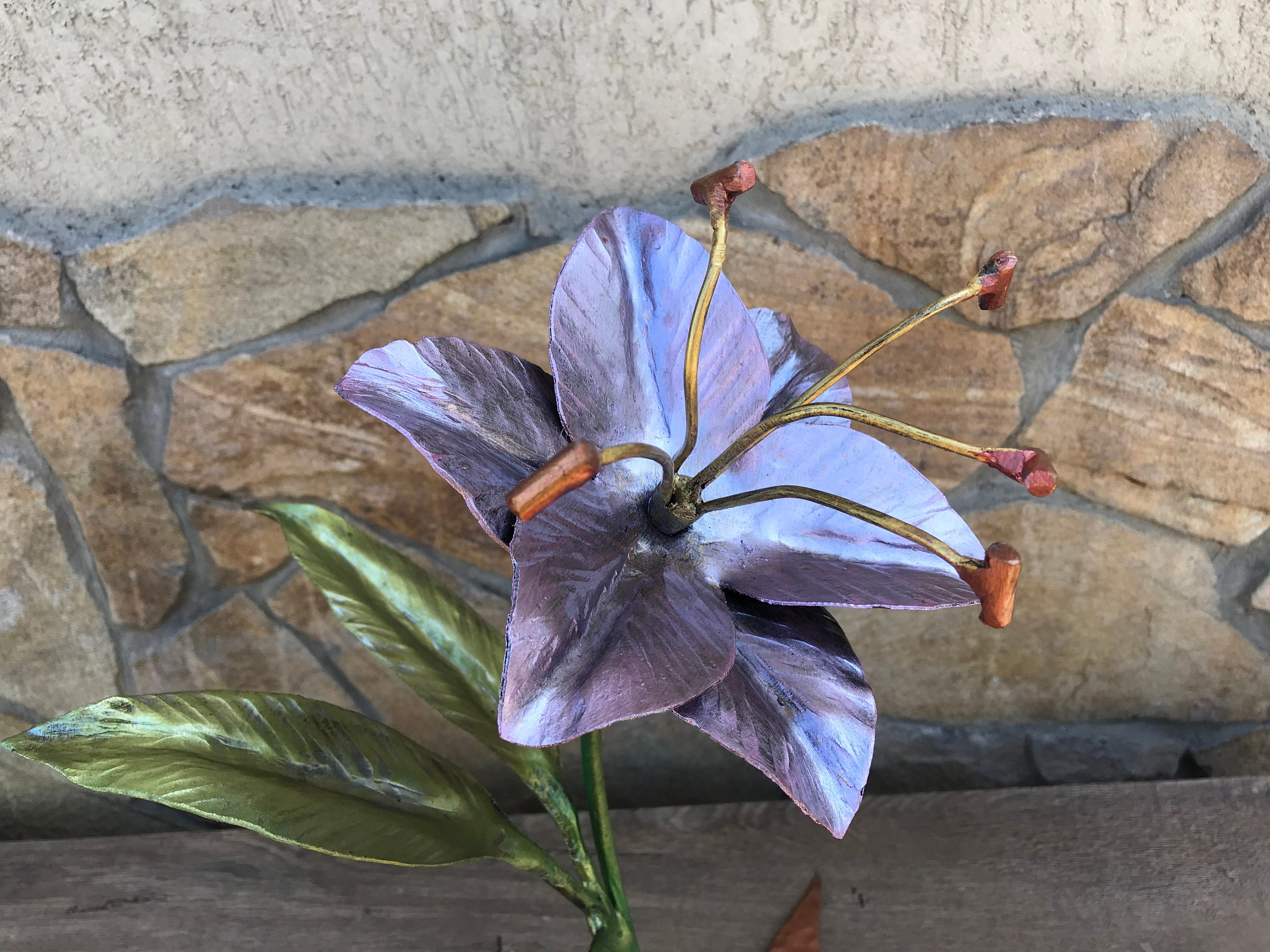 Lily Iron Flower Iron Anniversary Gift Iron Lily 6th - Etsy