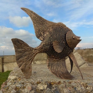 Angelfish, Fish, Aquarium, Iron Fish, Steel Fish, Metal Fish, Aquarium ...