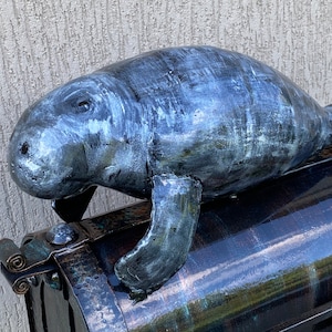Mailbox, Mail Box, Nautical, Coastal, Chest, Steel Gift, Manatee, Iron ...