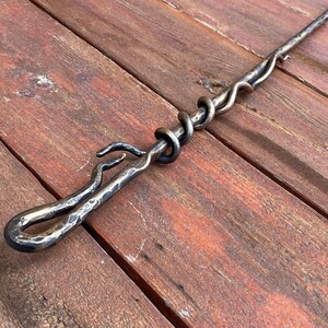 Fire Poker, Wrought Iron Fire Poker, Fireplace, Fireside, Hand Forged ...