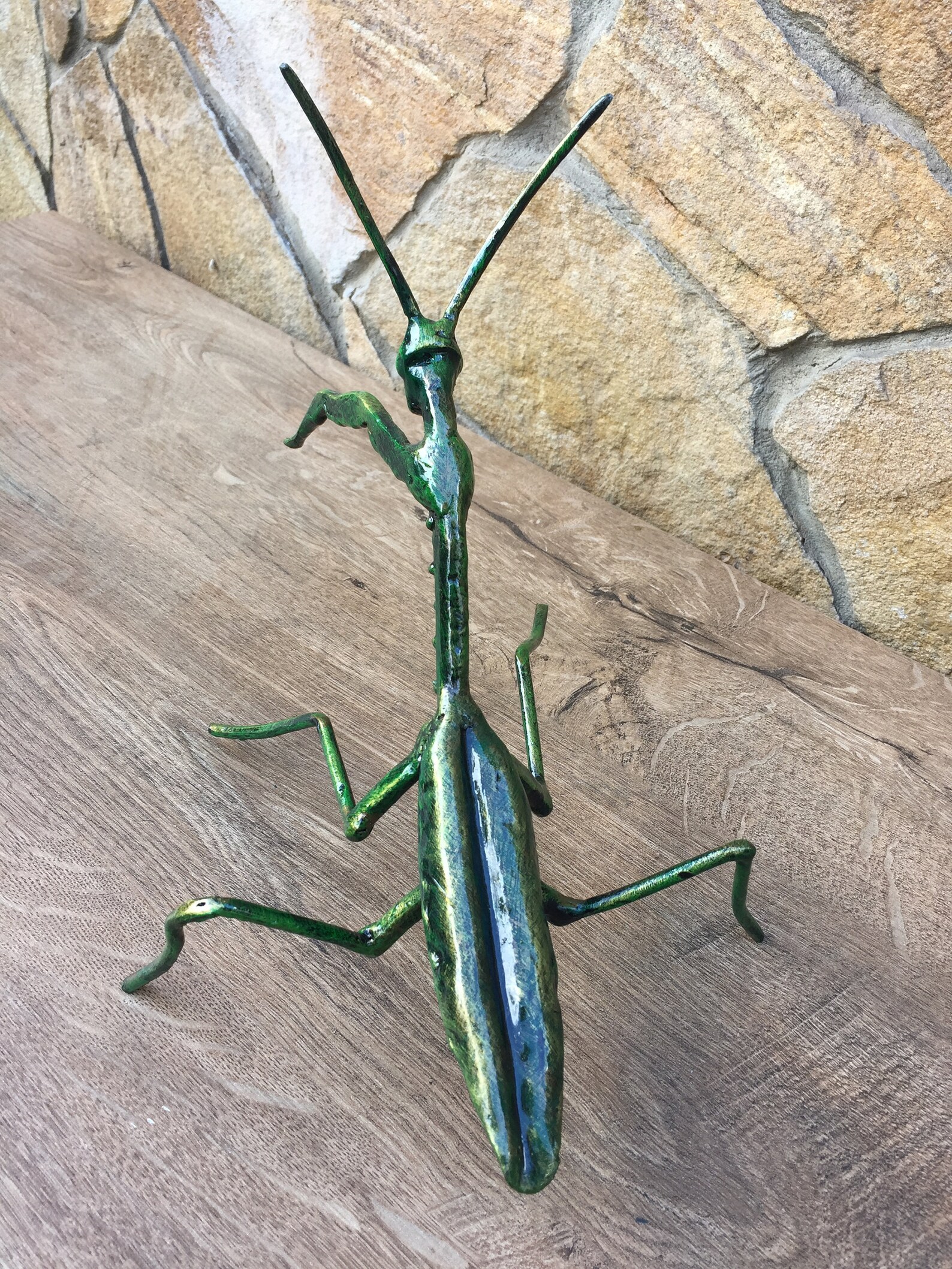 Hand Forged Mantis Mantis Figurine Mantis Sculpture Mantis - Etsy