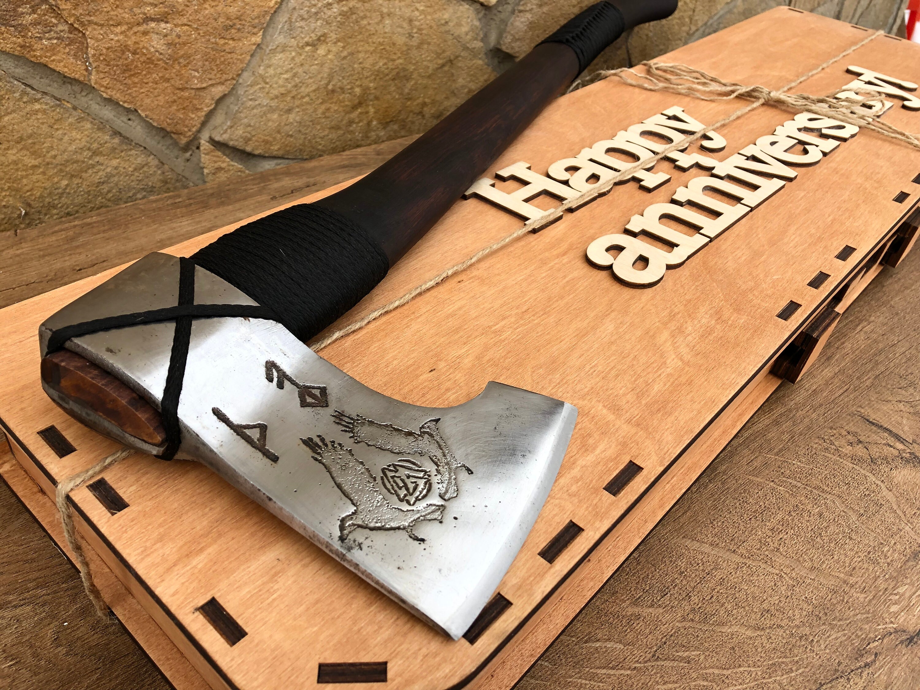Hatchet viking axe tomahawk gift box axe gift 6th | Etsy