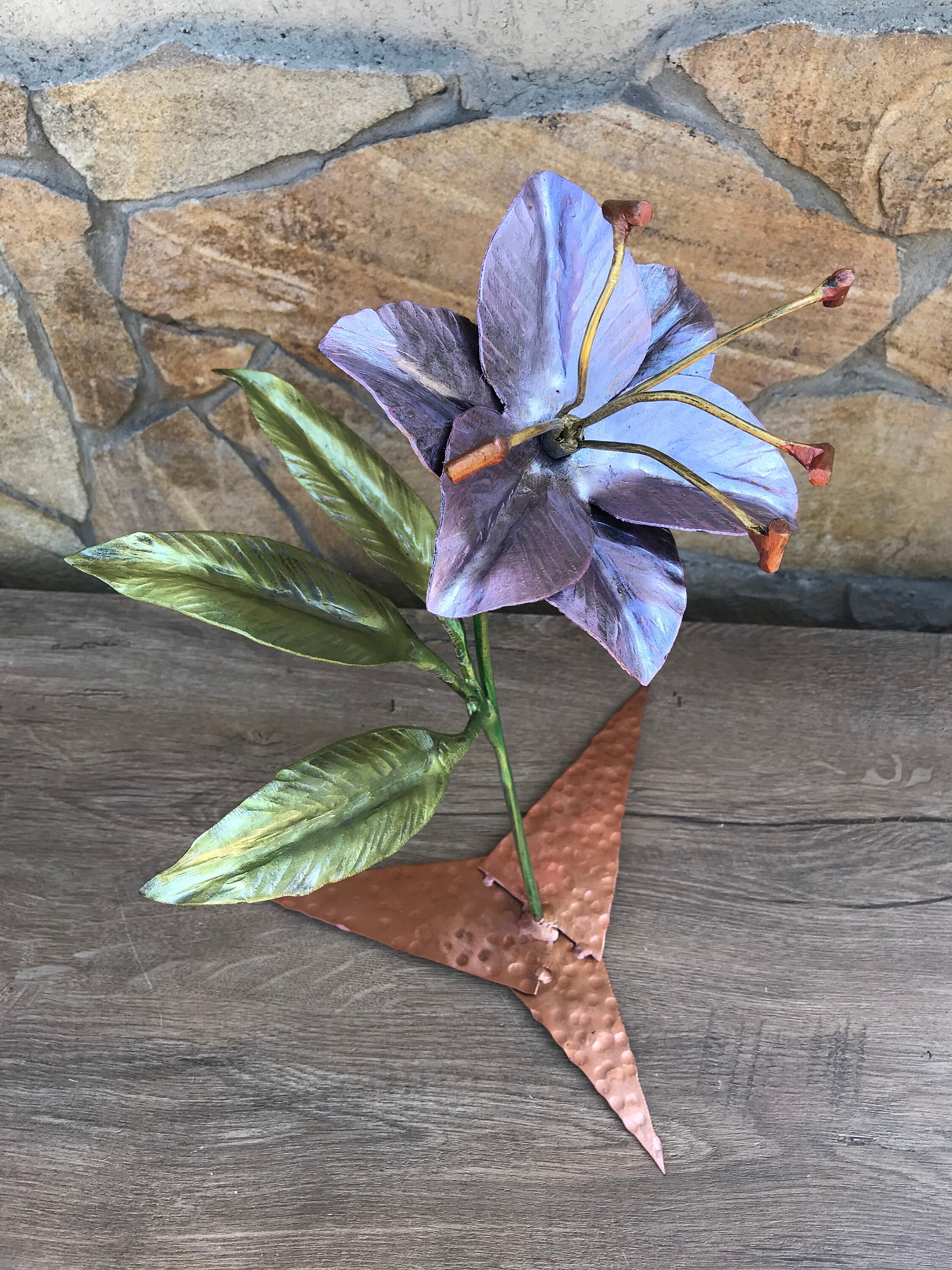 Lily Iron Flower Iron Anniversary Gift Iron Lily 6th - Etsy