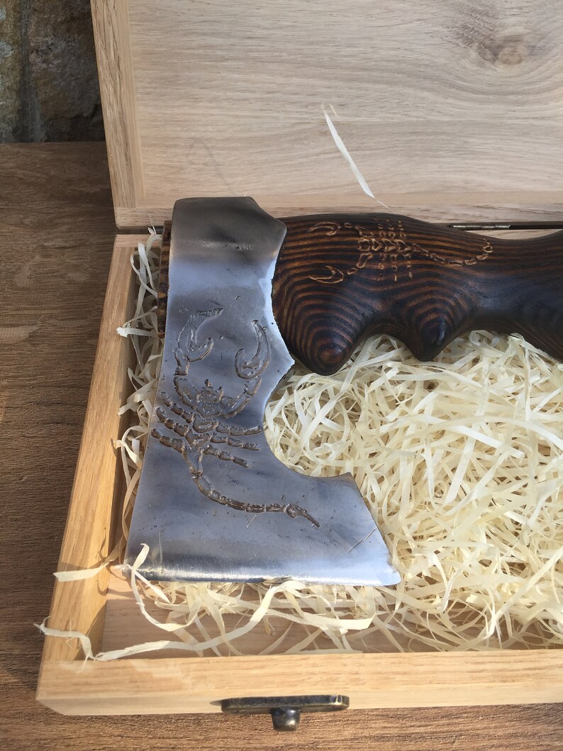 Axe in Engraved Wooden Box Personalized Gift Gift for Men - Etsy