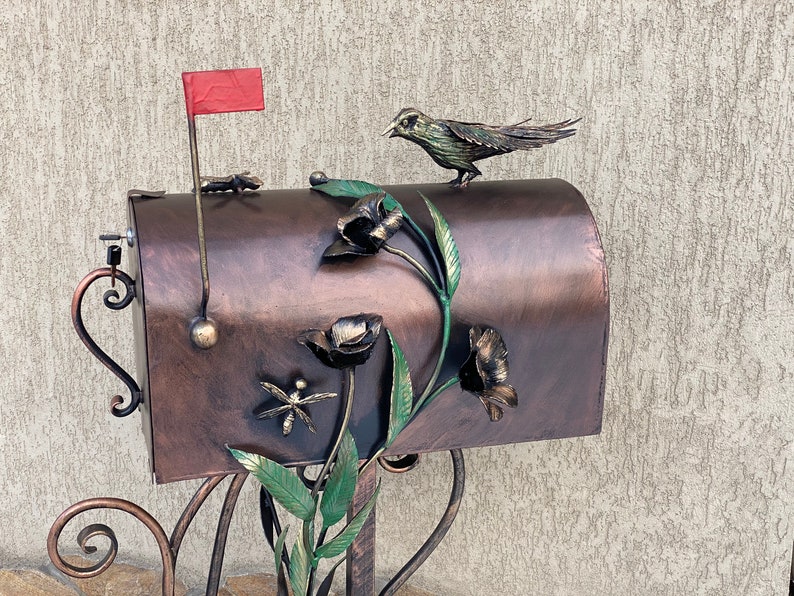 Mailbox Wild Nature Mail Box Metal Flower New Home Gift | Etsy