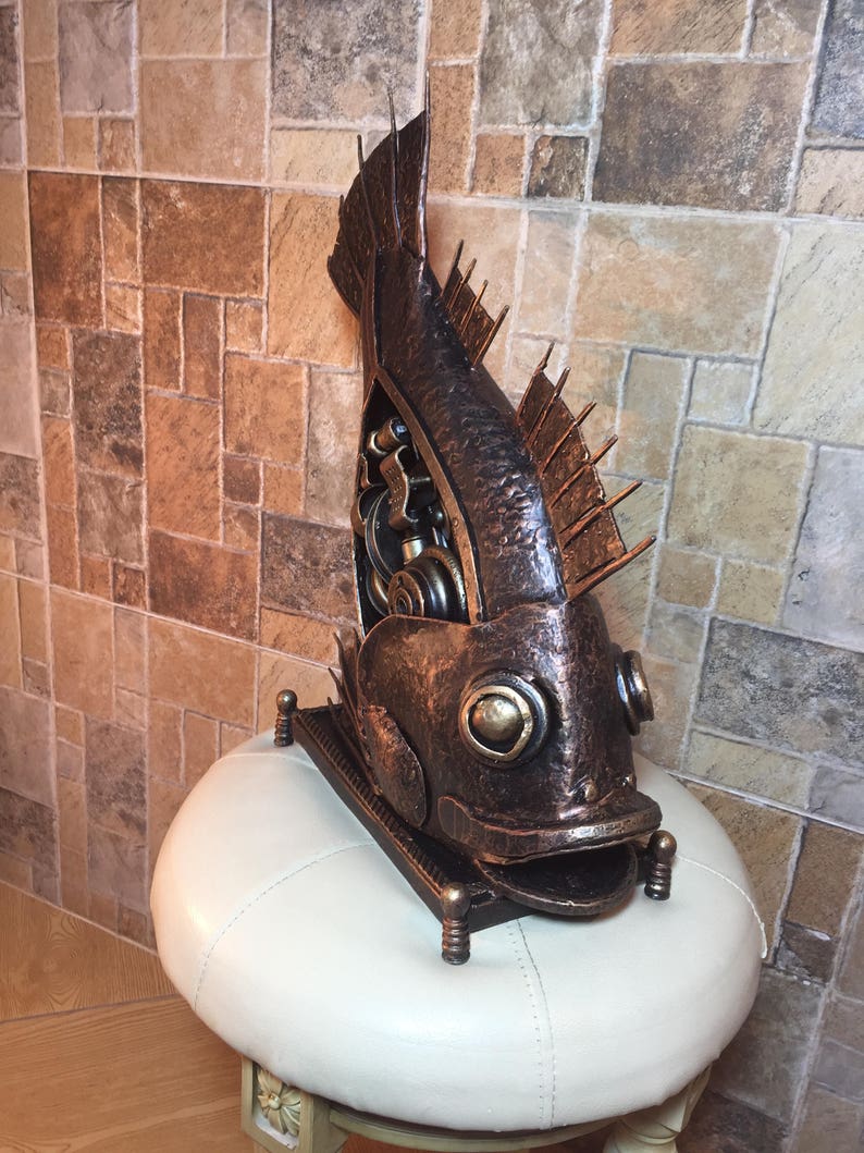Steampunk Fish Steampunk Sculpture Industrial Art Steampunk - Etsy