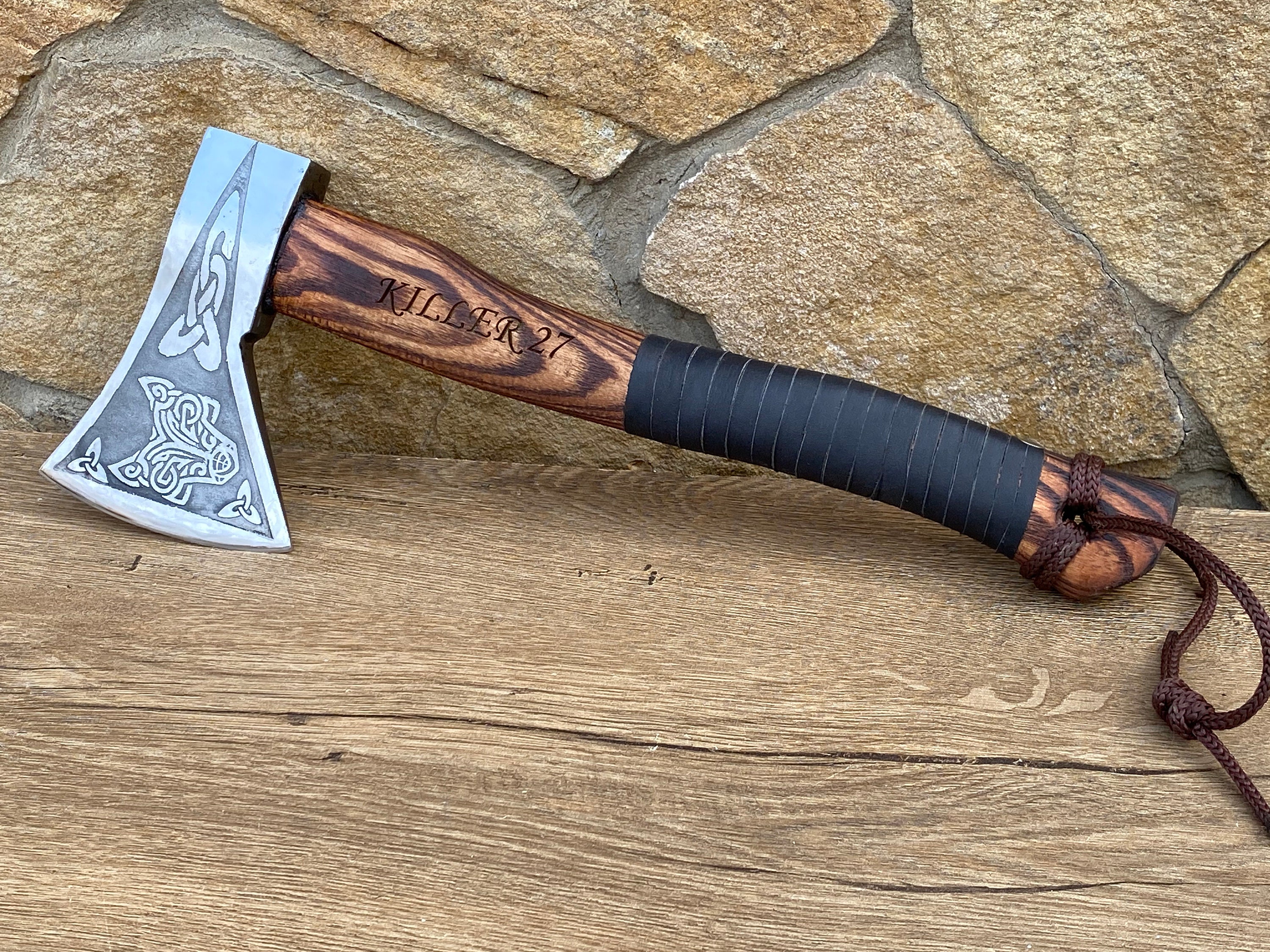 Viking axe wolf mens gifts Celtic wolf viking armor | Etsy