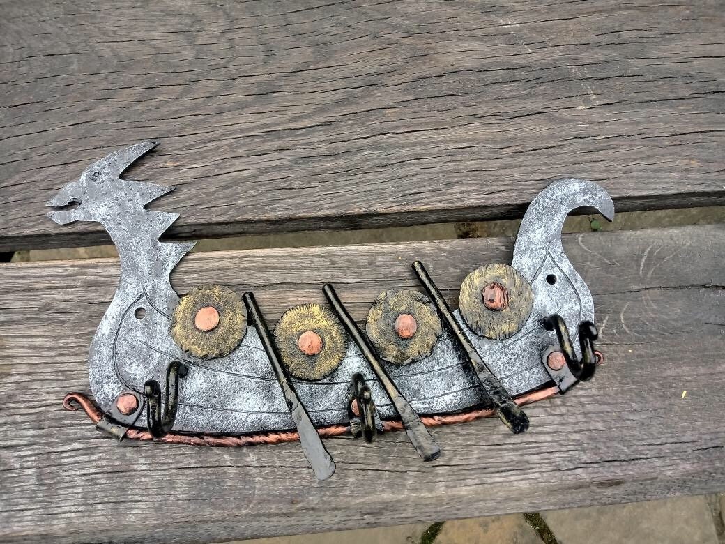 Wall hanger viking ship wall hook wall rack viking | Etsy