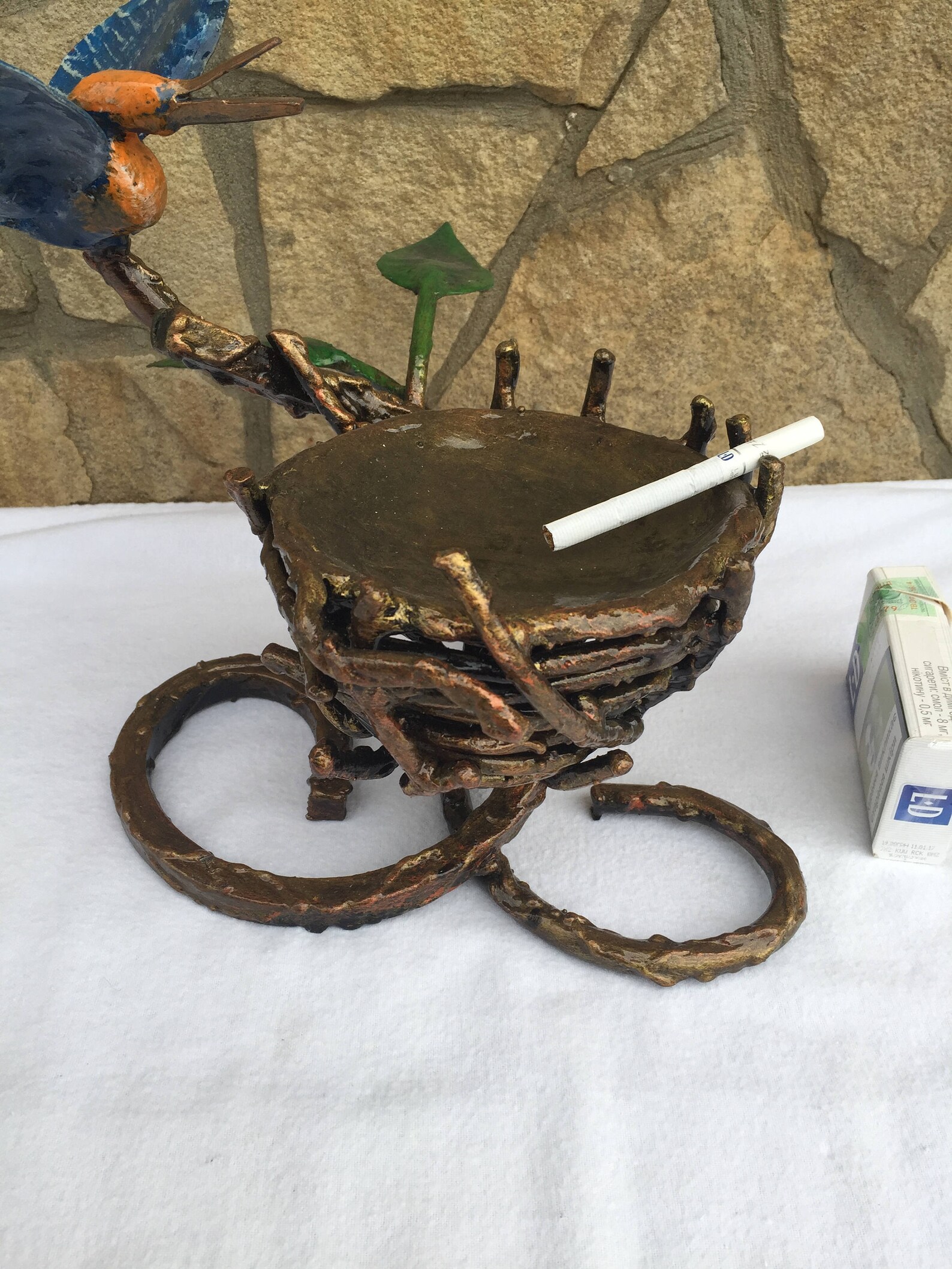 Hand Forged Ash Tray Ashtray Iron Anniversary Iron - Etsy