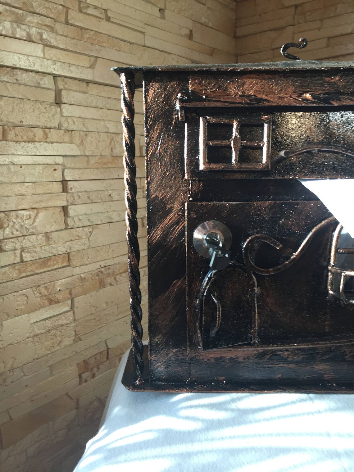 Post box forged metal drop box mail box letter box royal | Etsy