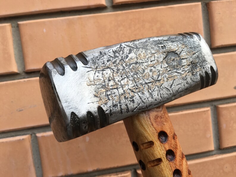 Hand forged hammer blacksmith hammer iron gift for him | Etsy