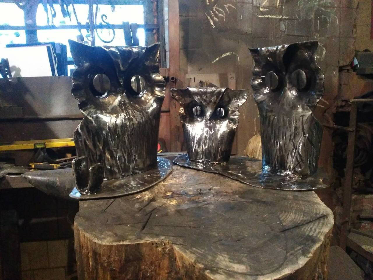Metal Owl Hand Forged Owl Owl Sculpture Owl Metal Art Hand - Etsy