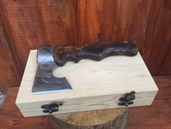 Axe in Engraved Wooden Box Personalized Gift Gift for Men - Etsy