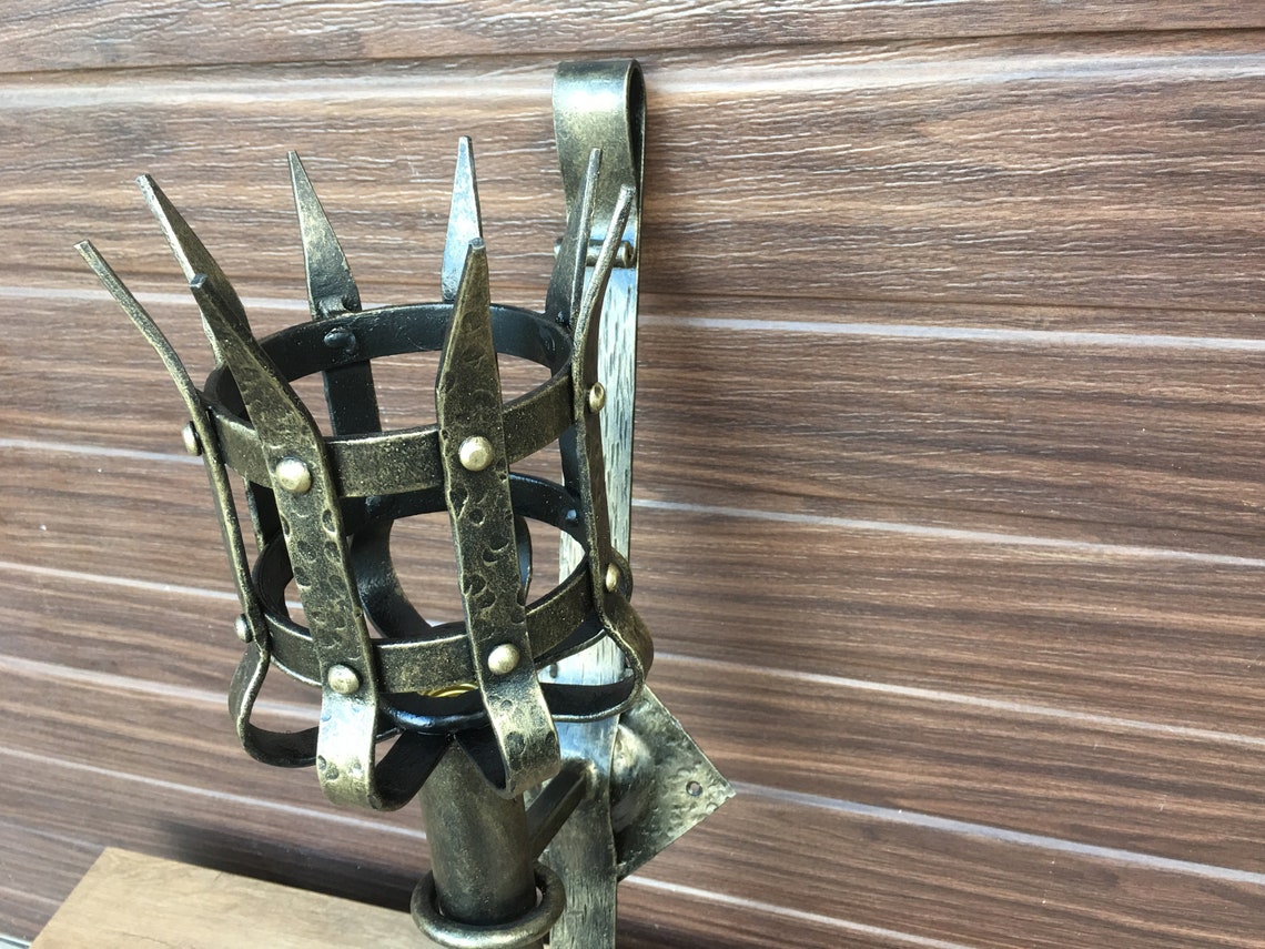 Wall sconce torch viking lamp torch sconce castle sconce | Etsy