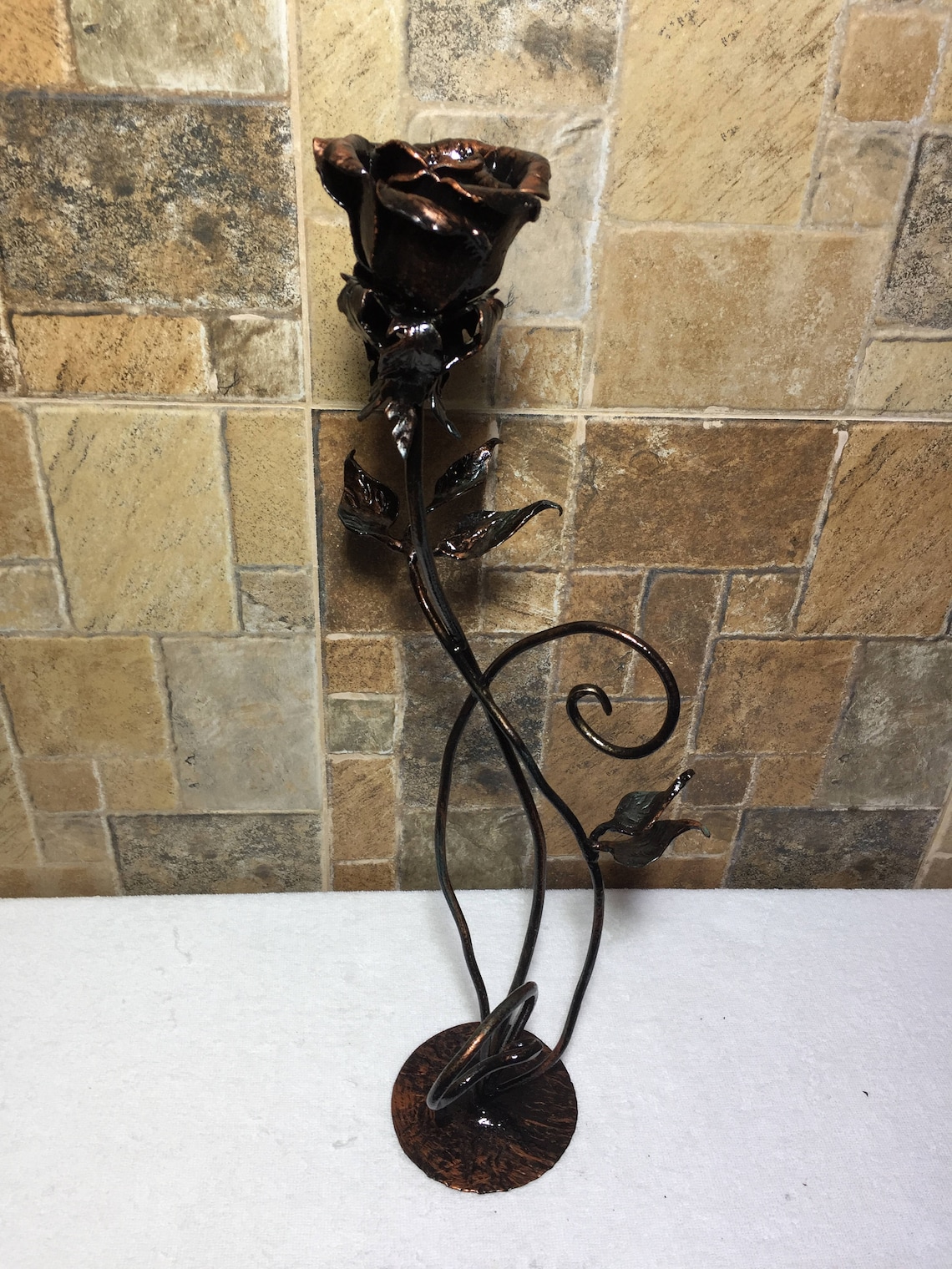 Metal rose iron rose forged rose wrought iron rose steel | Etsy