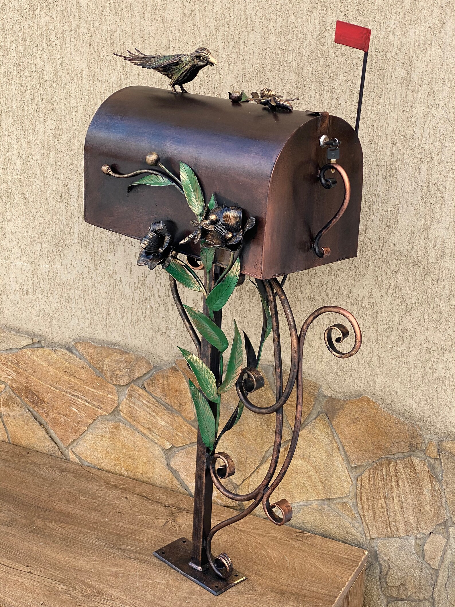 Mailbox Wild Nature Mail Box Metal Flower New Home Gift | Etsy