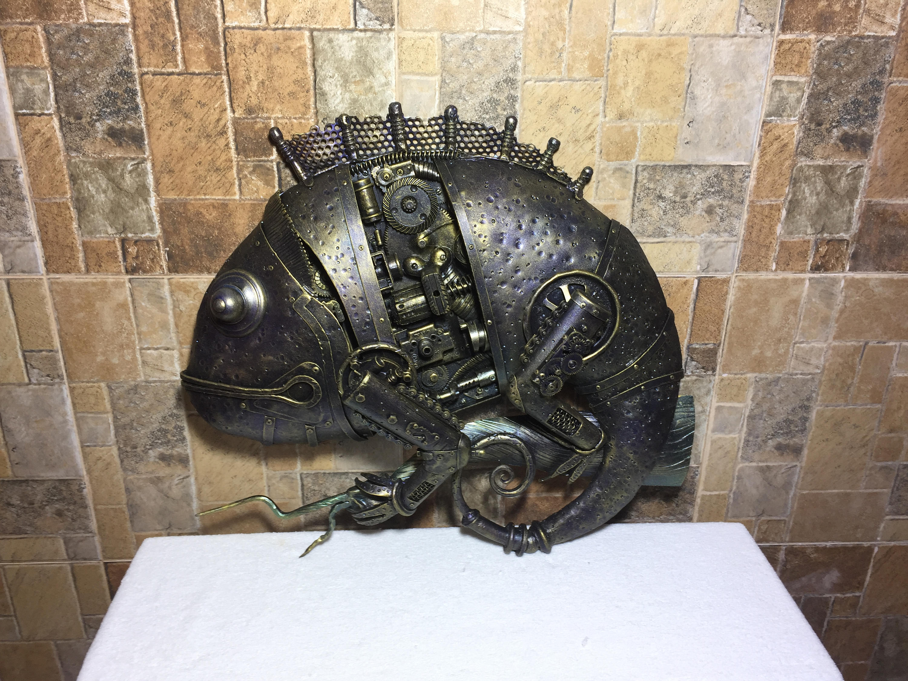 Steampunk metal sculpture junk art steampunk furniture | Etsy