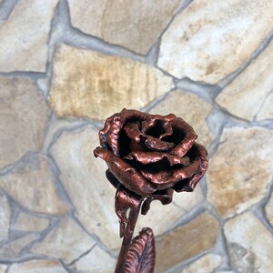Metal Rose, Wedding Anniversary, Wedding Gift, Wrought Iron Rose, Iron ...